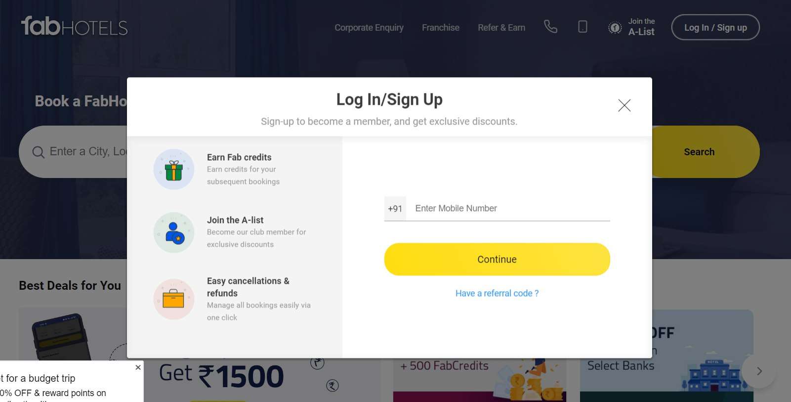 FabHotels Referral Code - Unlock Rs. 700 Off Fees Instantly!